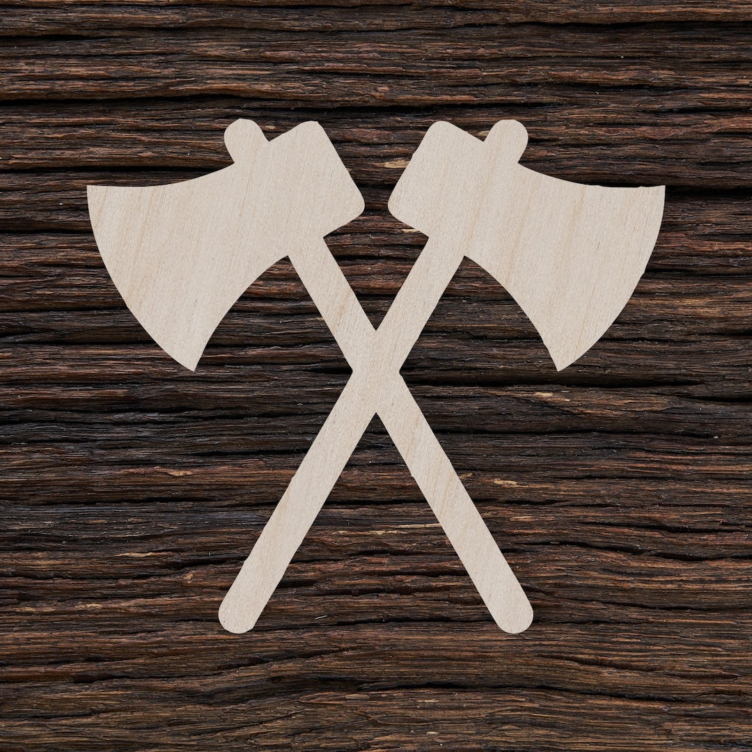 Hachas cruzadas de madera para artesanías y decoraciones Pernos de ...