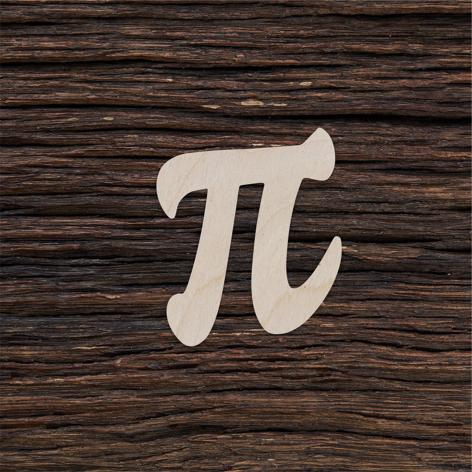 Wooden Pi Sign Shape for Crafts and Decoration - Laser Cut - Pi Symbol ...