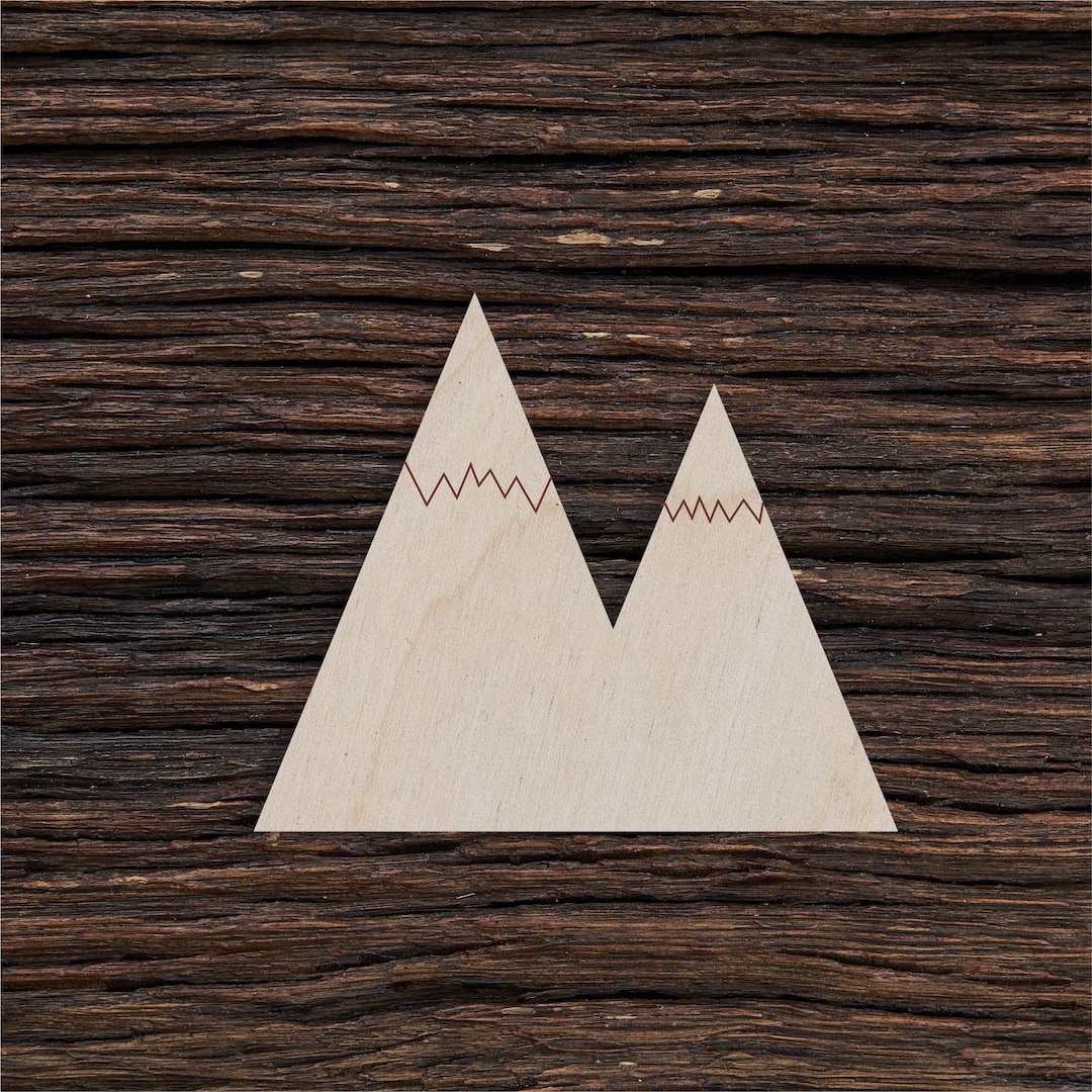 Wooden Mountains Shape for Crafts and Decoration - Laser Cut - Wooden ...