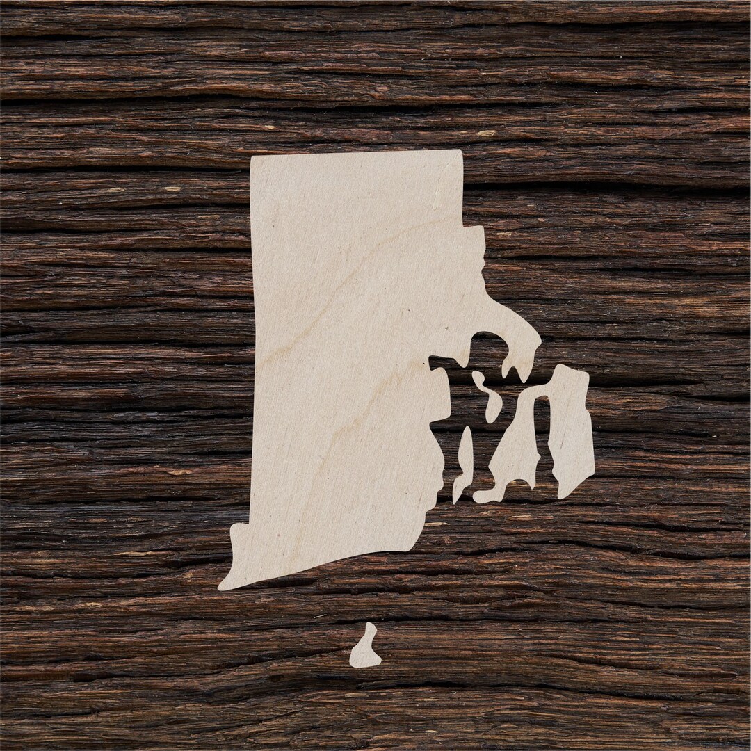 Wooden Rhode Island State Shape for Crafts and Decoration - Laser Cut ...