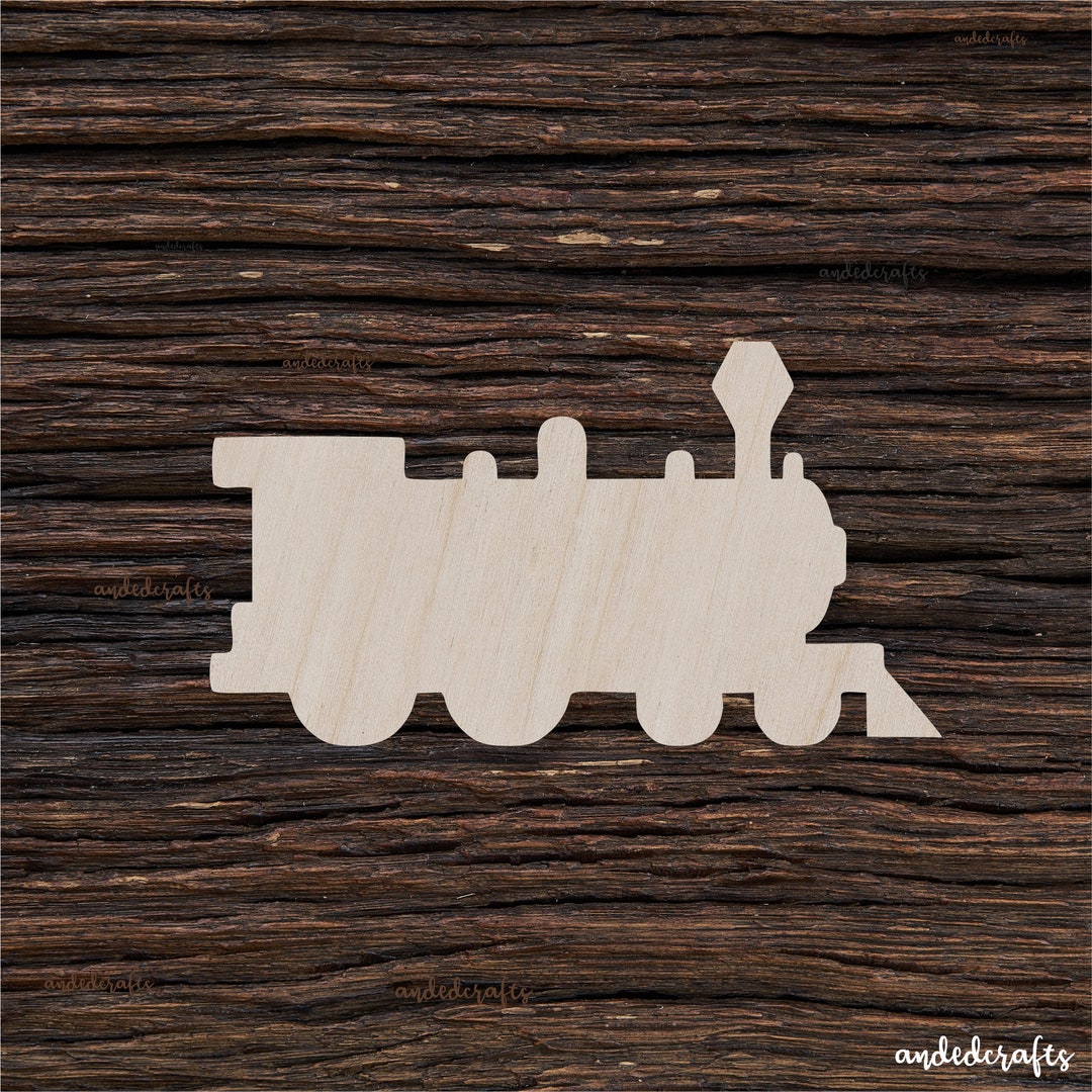 Wooden Locomotive Shape for Crafts and Decoration - Laser Cut - Train ...