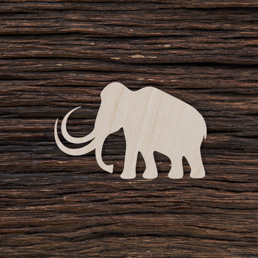 Wooden Mammoth for Crafts and Decorations - Mammoth Shape - Mammoth ...