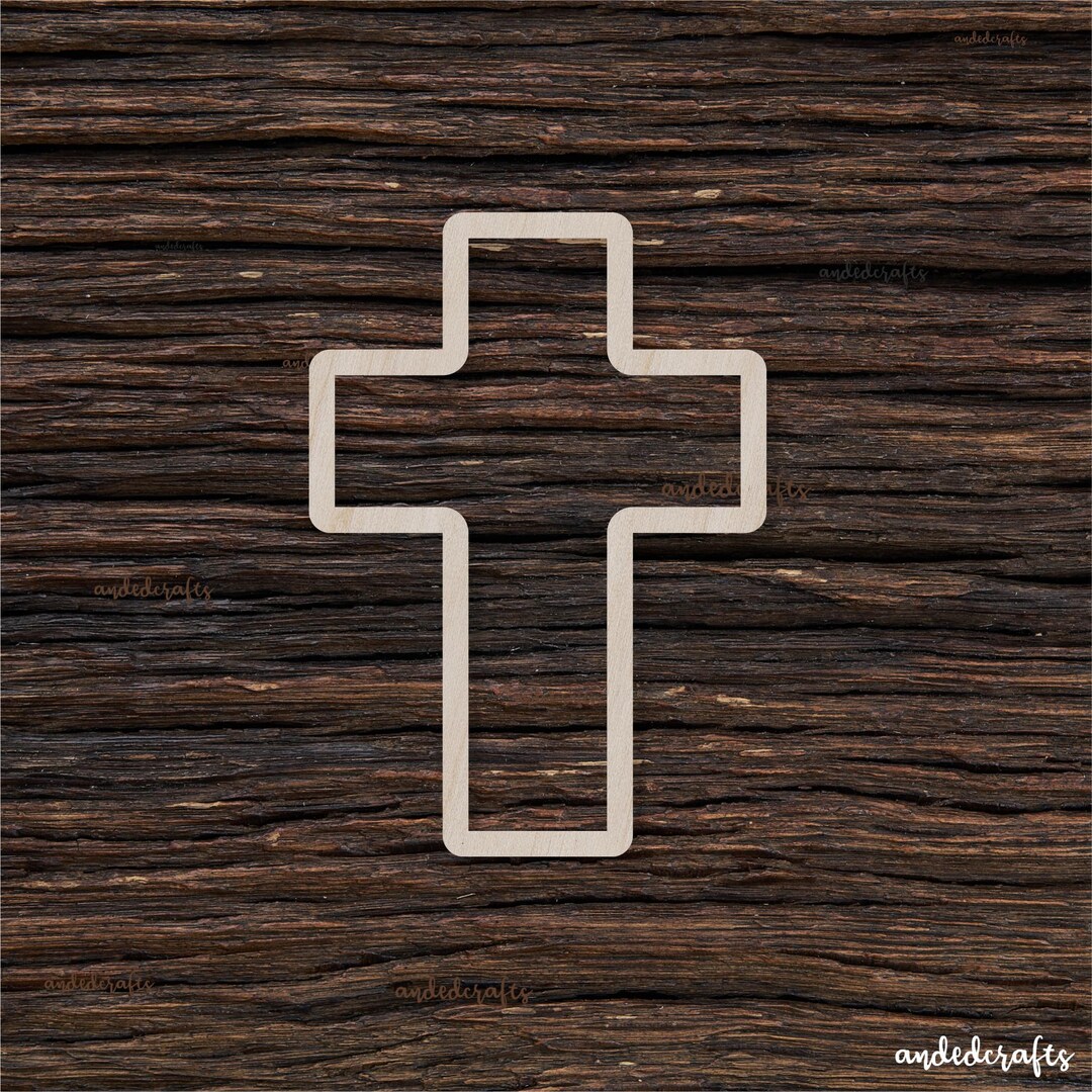 Wooden Cross Outline for Crafts and Decorations - Wooden Blanks - Craft ...