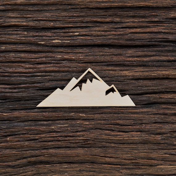 Wooden Mountain Shape for Crafts and Decoration Laser Cut | Etsy