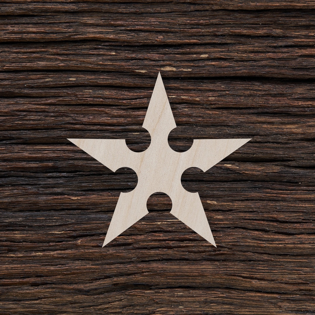 Wooden Ninja Star for Crafts and Decorations - Ninja Star Necklace ...