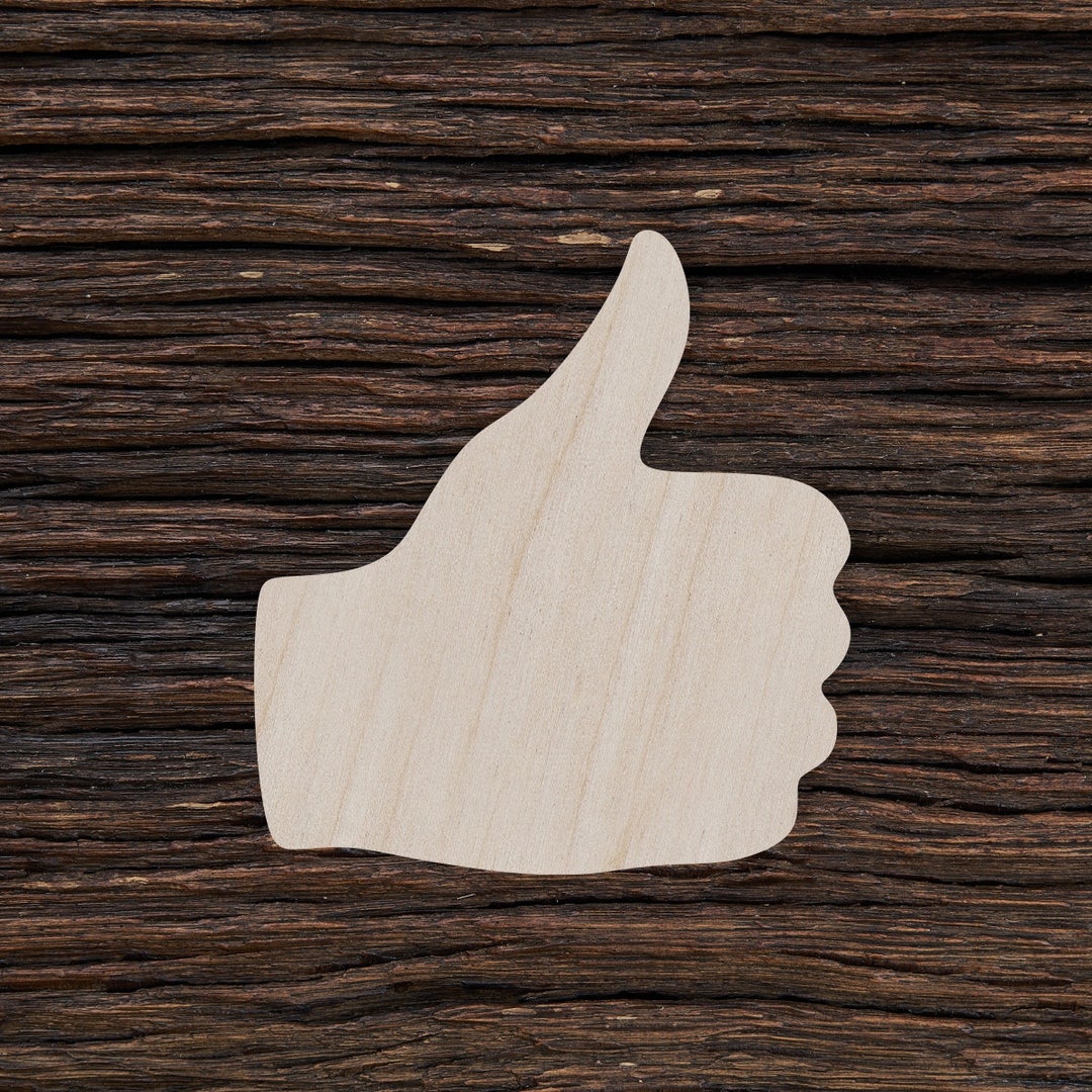 Wooden Thumbs up for Crafts and Decorations - Thumbs up Shape - Thumbs ...