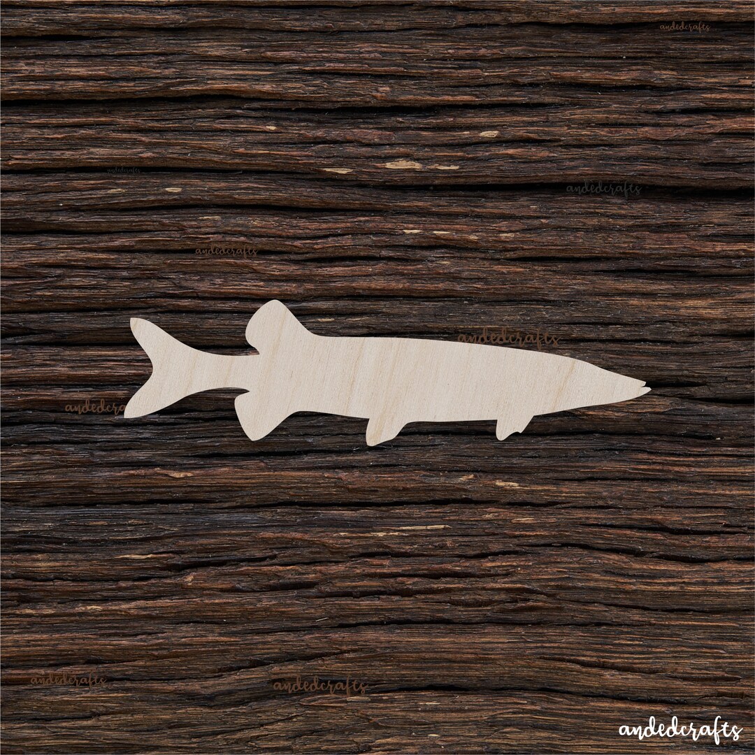 Wooden Pike Fish Shape for Crafts and Decoration - Laser Cut - Wooden ...