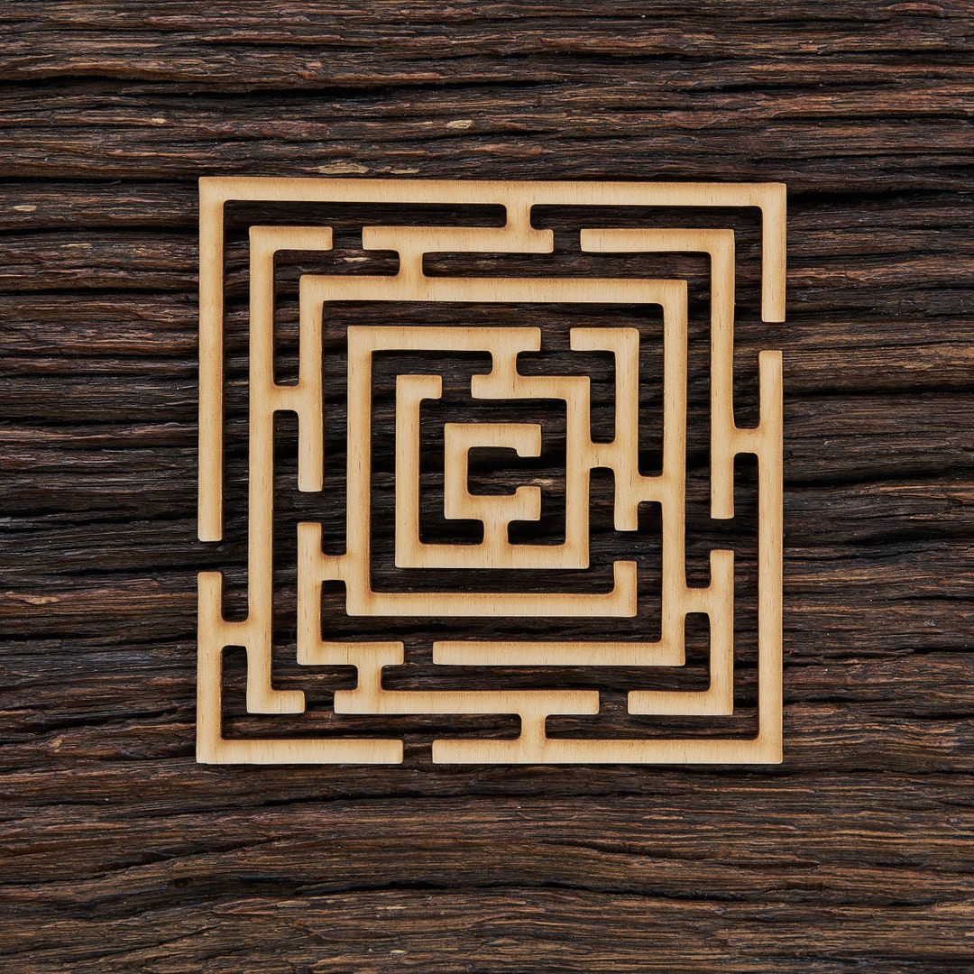 Wooden Labyrinth for Crafts - Laser Cut - Labyrinth Shape - Labyrinth ...