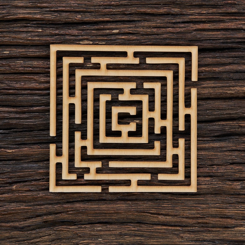 Wooden Labyrinth for Crafts Laser Cut Labyrinth Shape - Etsy