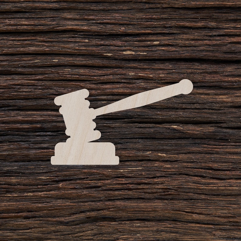 Wooden Gavel for Crafts and Decorations - Gavel Cut Out - Gavel Pendant ...