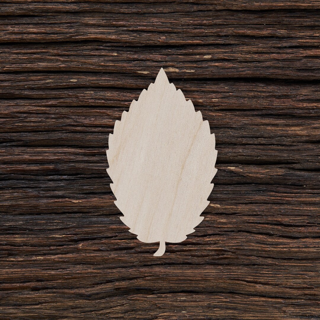 Wooden Elm Leaf for Crafts and Decorations - Elm Leaf Earrings - Elm ...