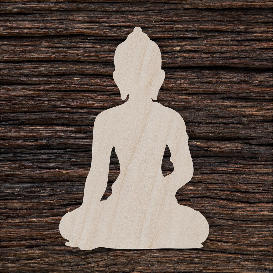 Wooden Budha Shape for Crafts and Decoration - Laser Cut - Budha Statue ...