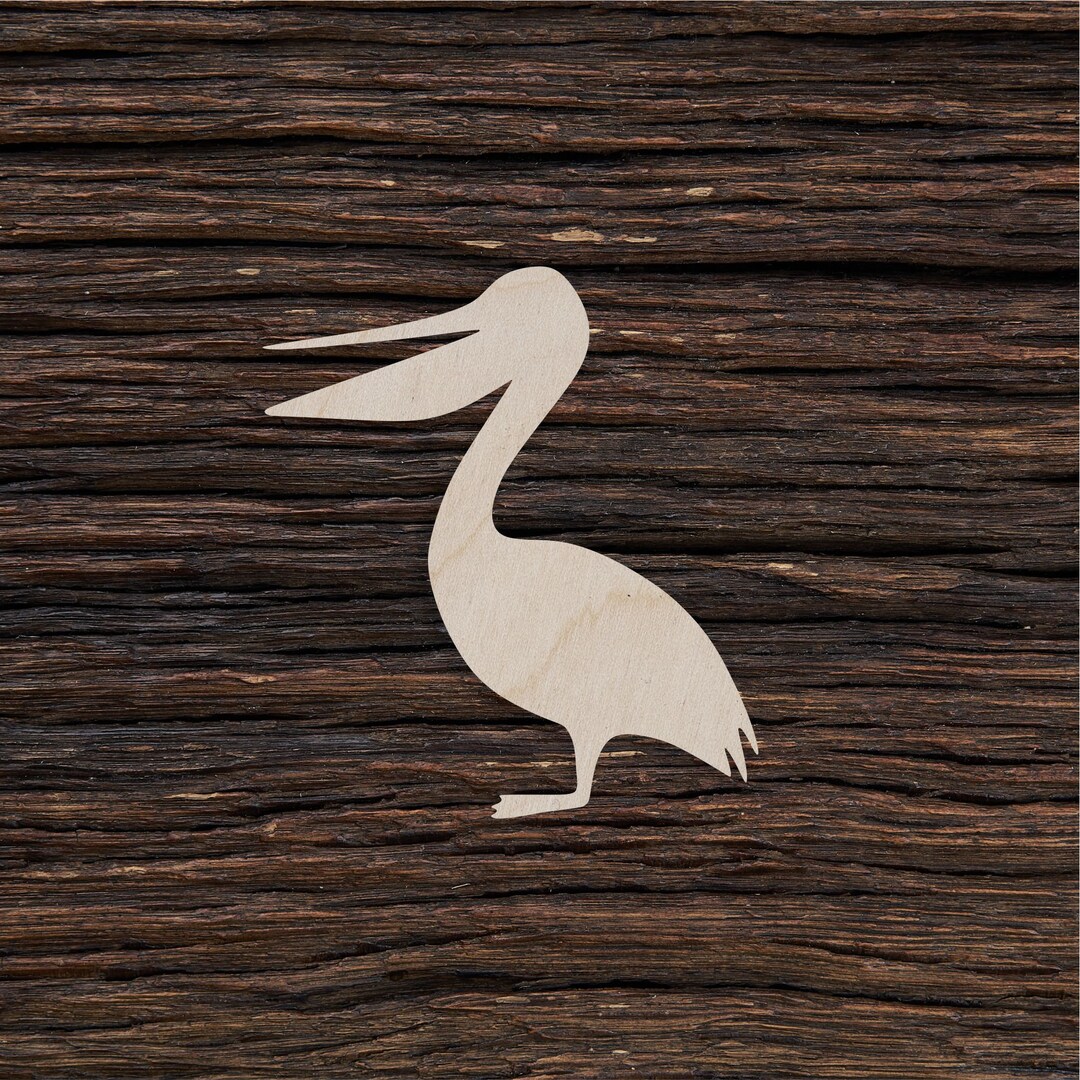 Wooden Pelican Bird Shape for Crafts and Decoration - Laser Cut ...