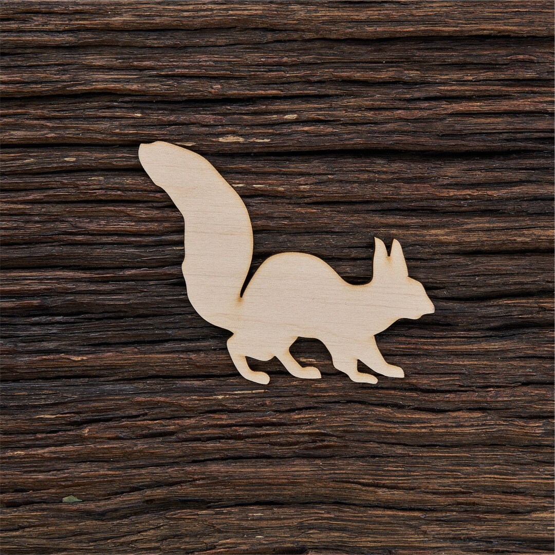 Wooden Squirrel Shape for Crafts and Decoration - Laser Cut - Squirrels ...