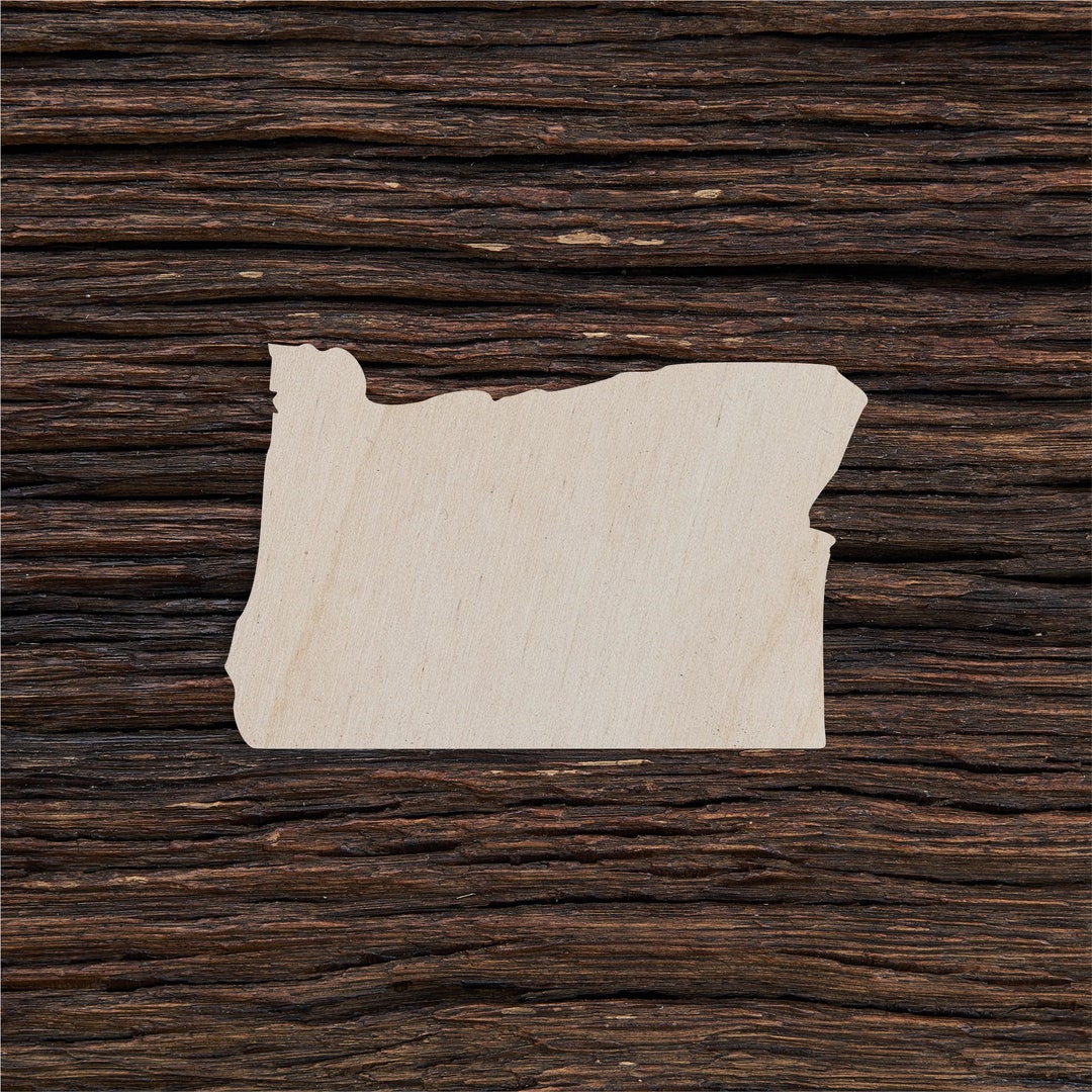 Wooden Oregon State Shape for Crafts and Decoration - Laser Cut - Charm ...