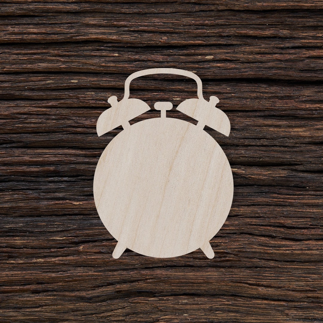 Wooden Alarm Clock for Crafts and Decorations - Alarm Clock Shape ...