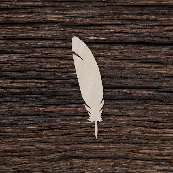 Wooden Feather - Etsy