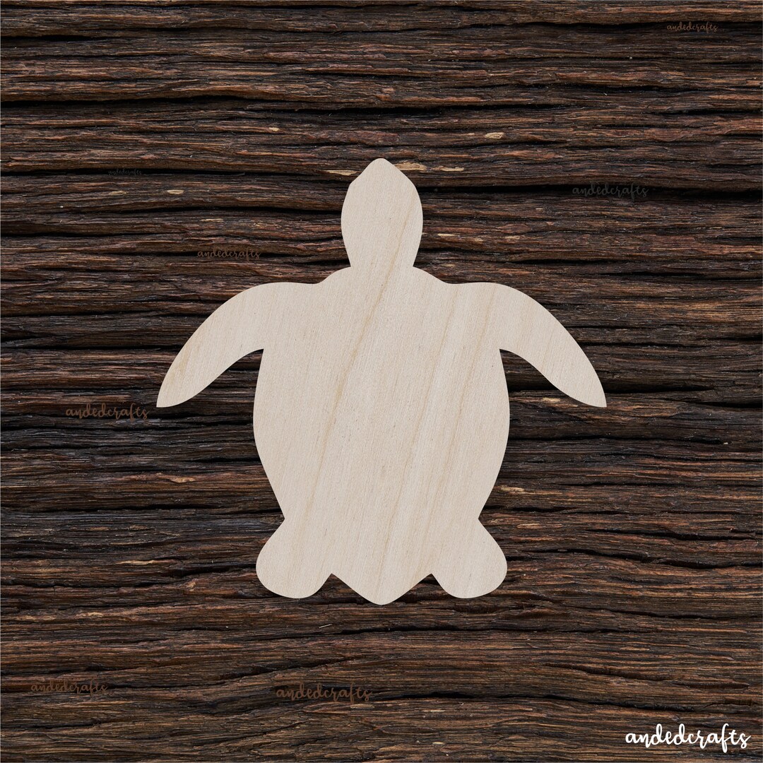 Wooden Sea Turtle Shape for Crafts and Decoration - Laser Cut - Wooden ...