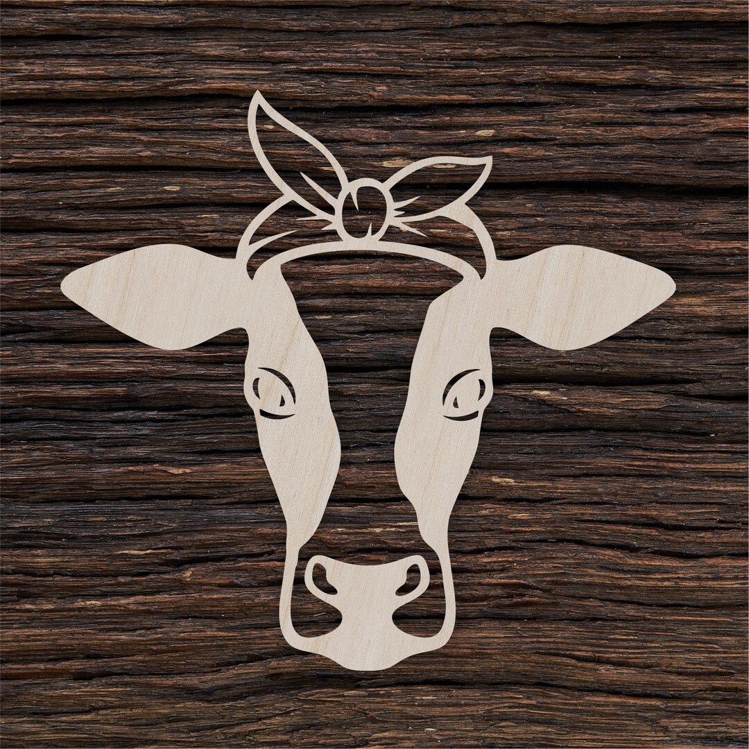 Wooden Bandana Cow Shape for Crafts and Decoration - Laser Cut - Cow ...