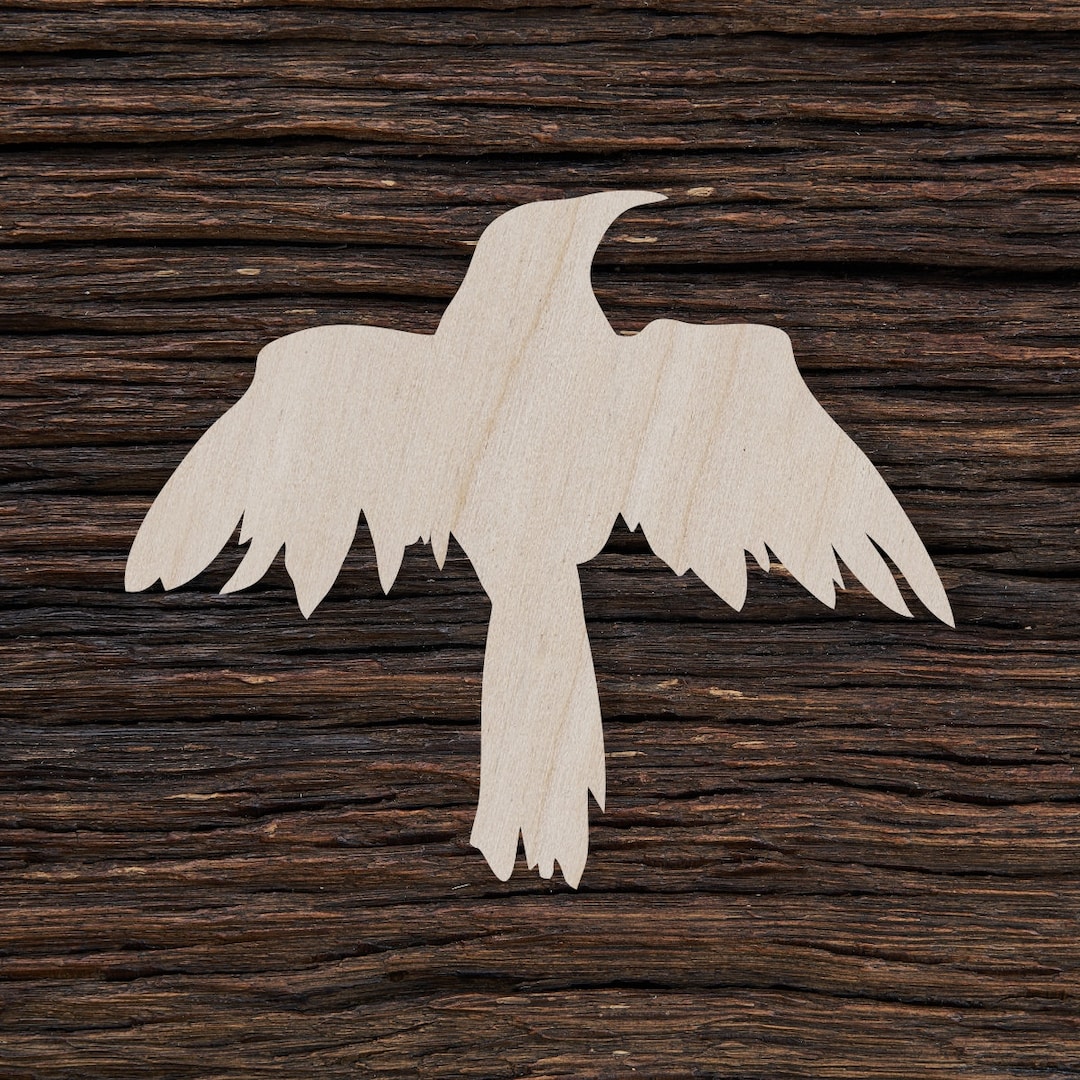 Wooden Crow for Crafts and Decorations - Crow Pendant - Crow Earrings ...