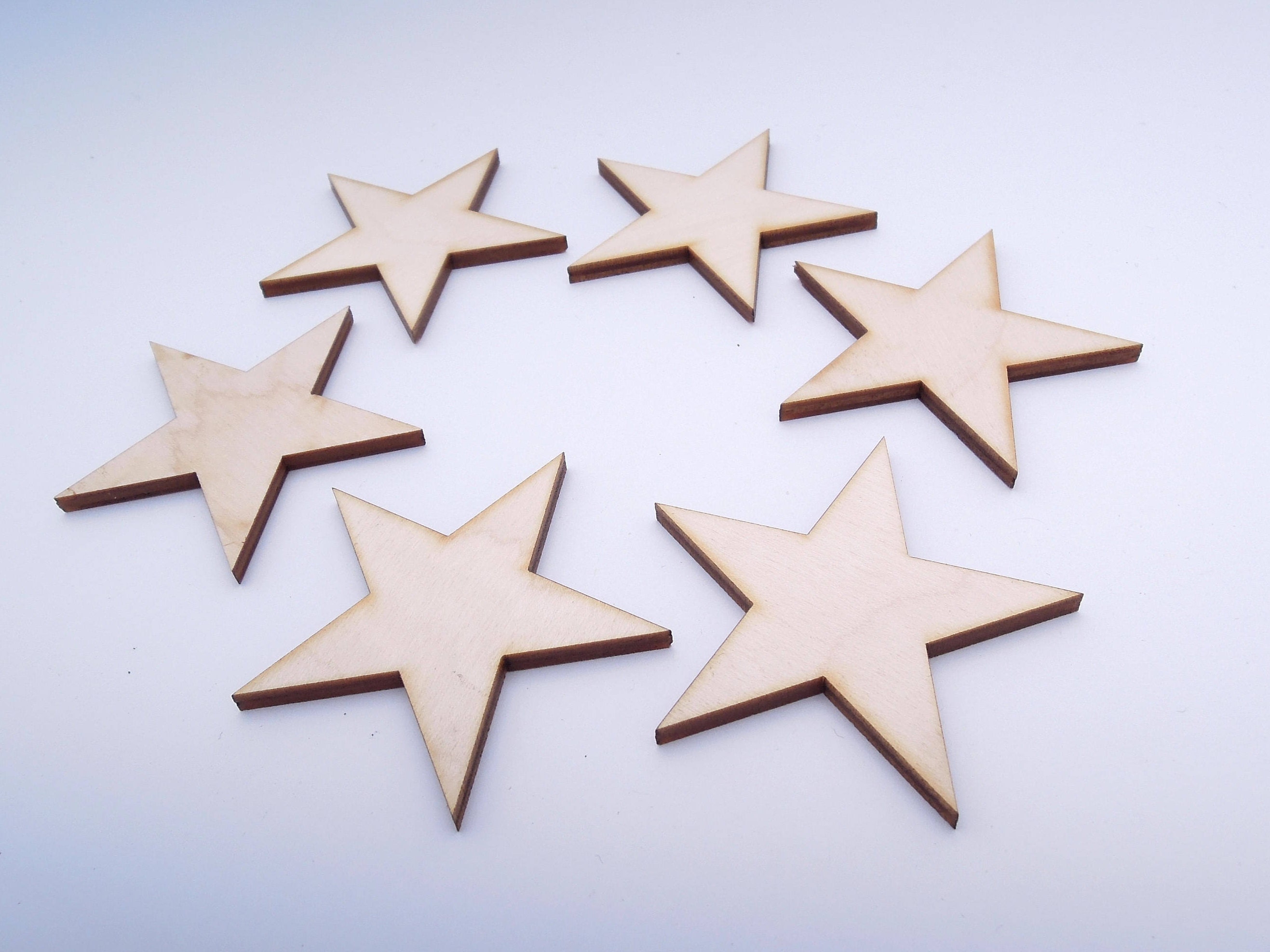 Wooden Stars for Crafts Laser Cut Craft Project Wooden | Etsy