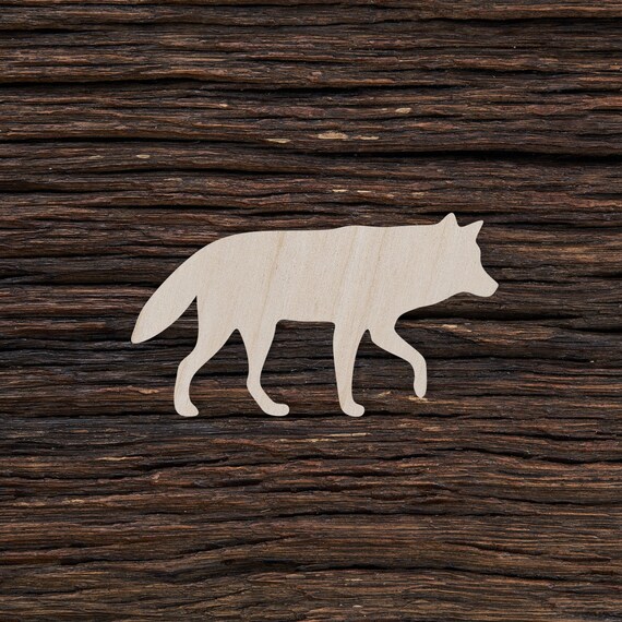 Wooden Wolf for Crafts and Decorations Wolf Necklace Wolf | Etsy