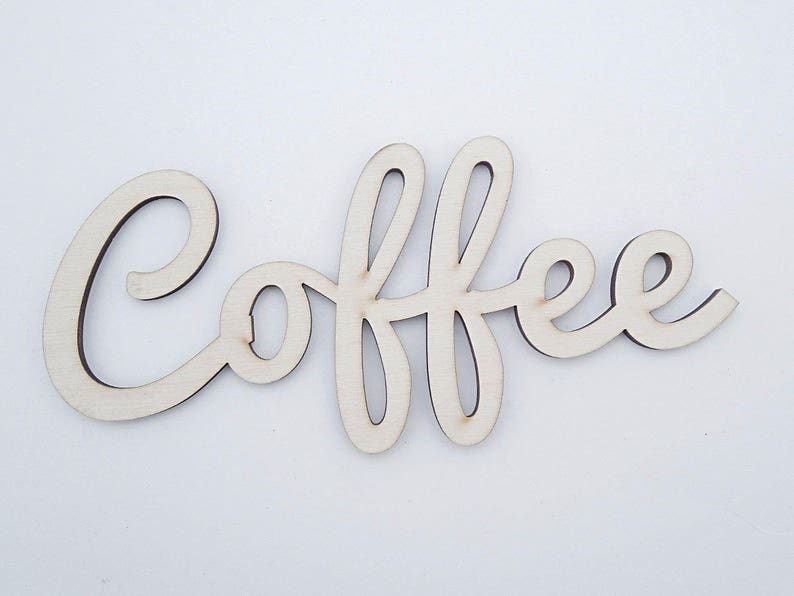 Wooden Coffee Sign for Crafts & for Decoration Laser Cut | Etsy