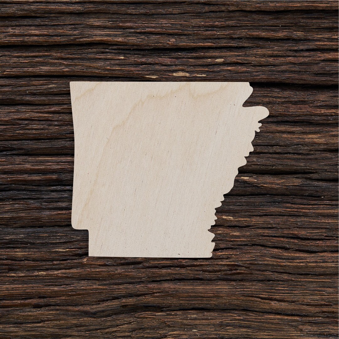 Wooden Arkansas State Shape for Crafts and Decoration - Laser Cut ...