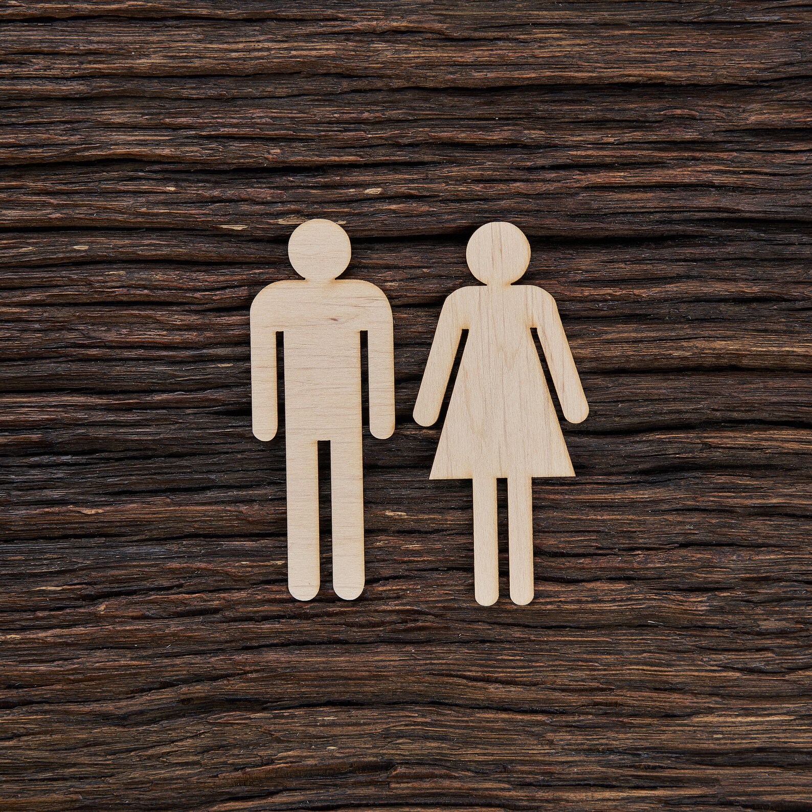 Wooden Restroom Shape for Crafts and Decoration - Laser Cut - Restroom ...