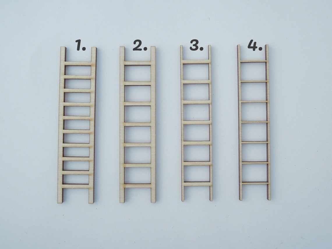 Wooden Miniatiure Ladder for Crafts and Decoration Laser Cut - Etsy