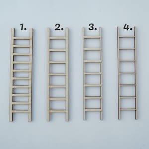 Wooden Miniatiure Ladder for Crafts and Decoration - Laser Cut ...
