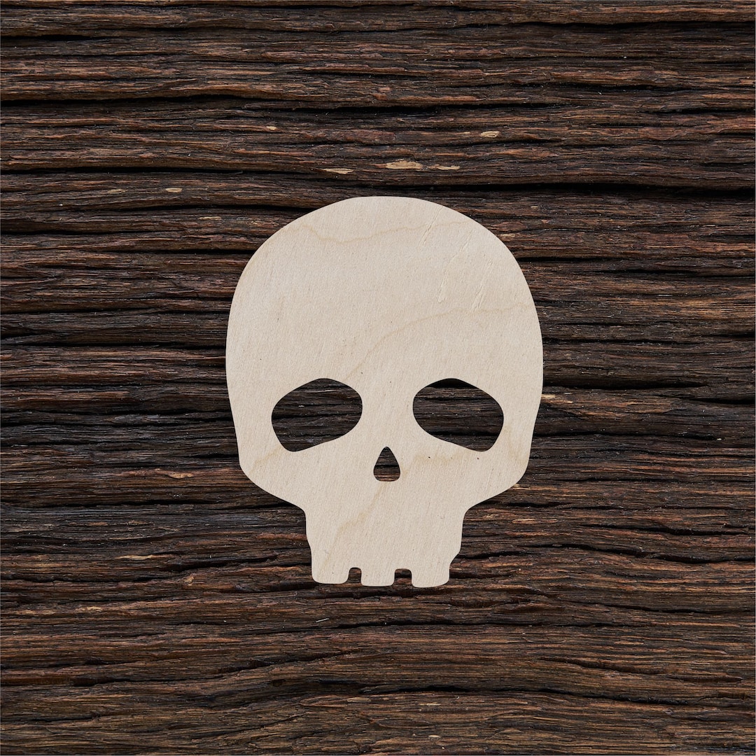 Wooden Skull Shape for Crafts and Decoration - Laser Cut - Skull ...