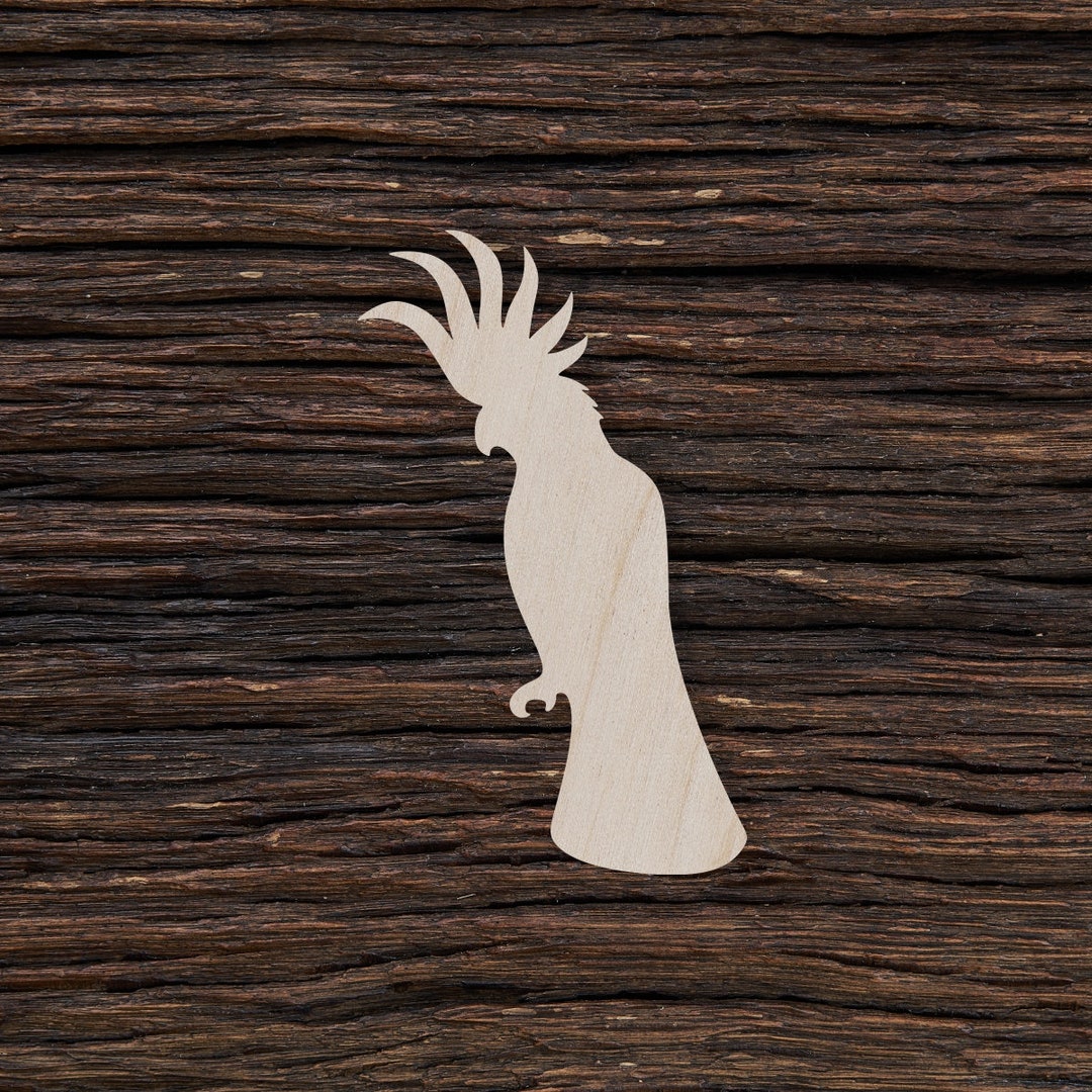 Wooden Cockatoo for Crafts and Decorations - Cockatoo Cut Out ...