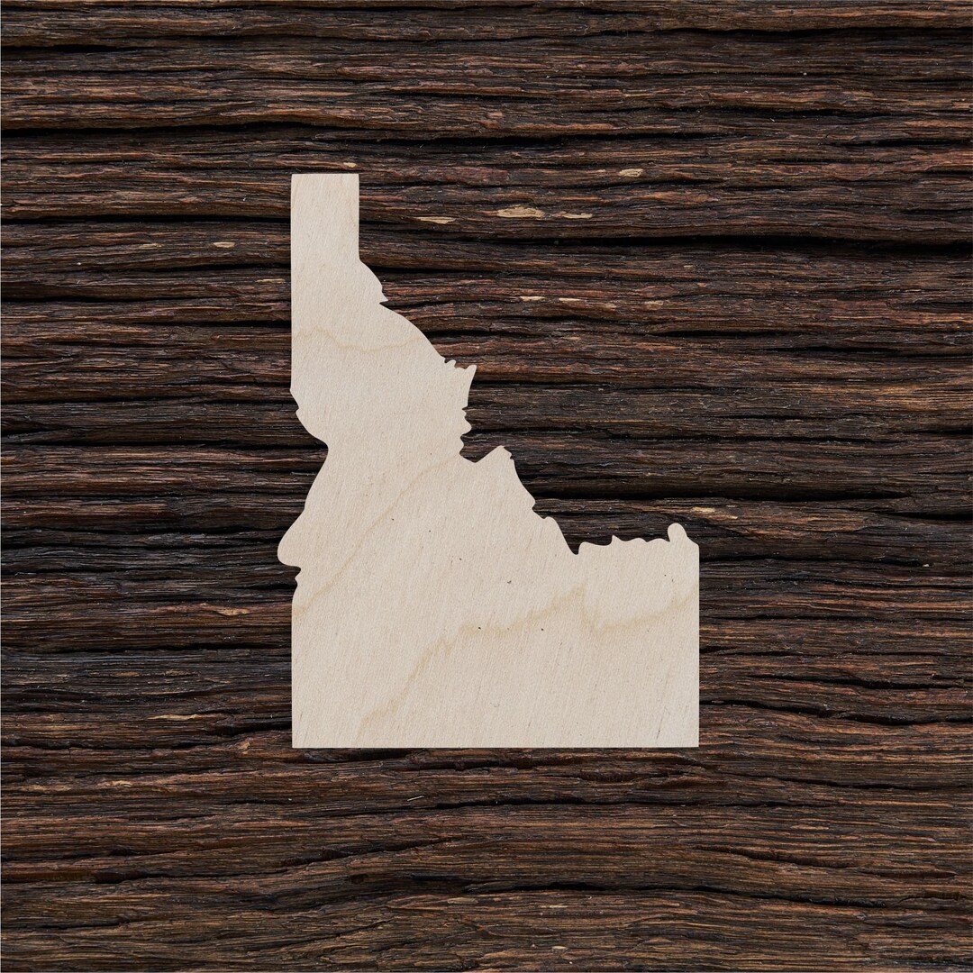 Wooden Idaho State Shape for Crafts and Decoration - Laser Cut - Charm ...