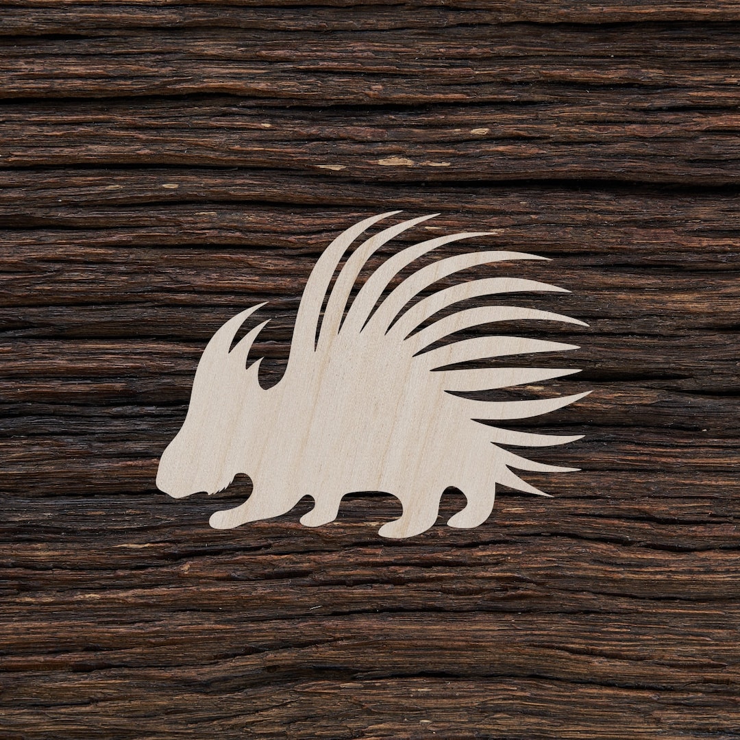 Wooden Porcupine for Crafts and Decorations - Porcupine Pendant ...