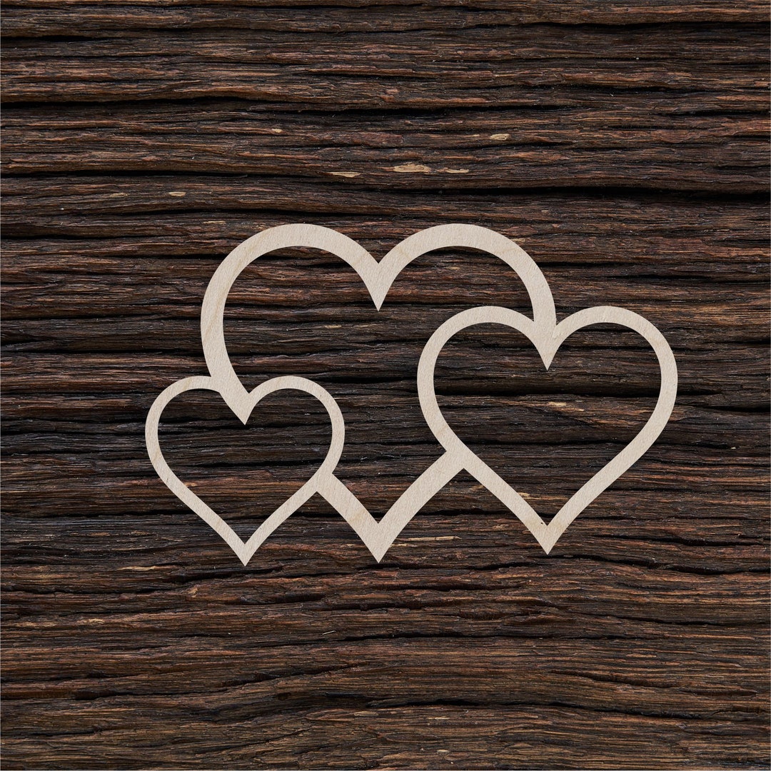 Wooden Hearts Cut Out Shape for Crafts and Decoration - Laser Cut ...