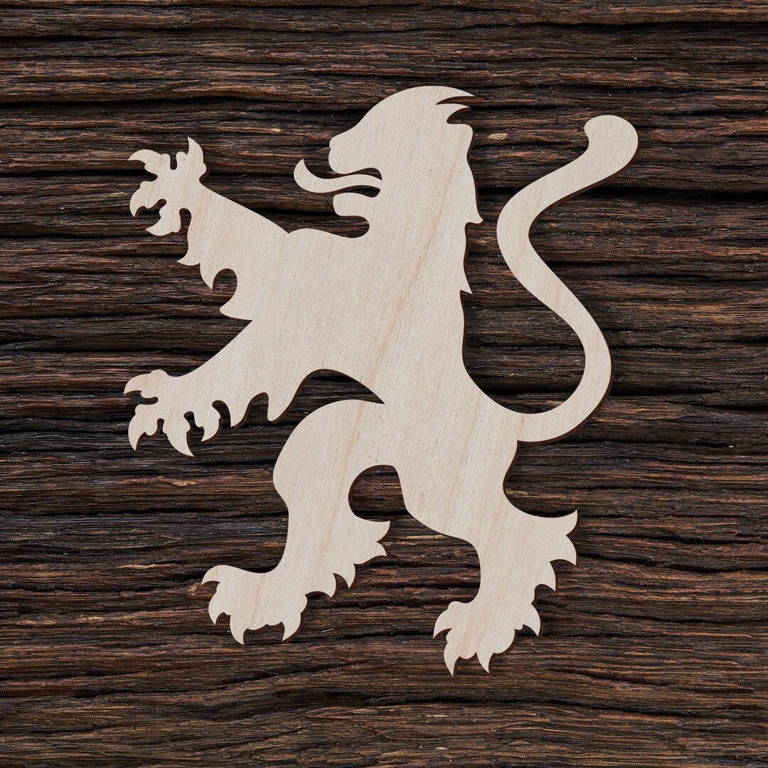 Wooden Heraldic Lion for Crafts and Decorations - Heraldic Symbols ...