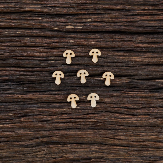 Wooden Mushroom Buttons for Crafts Laser Cut - Etsy