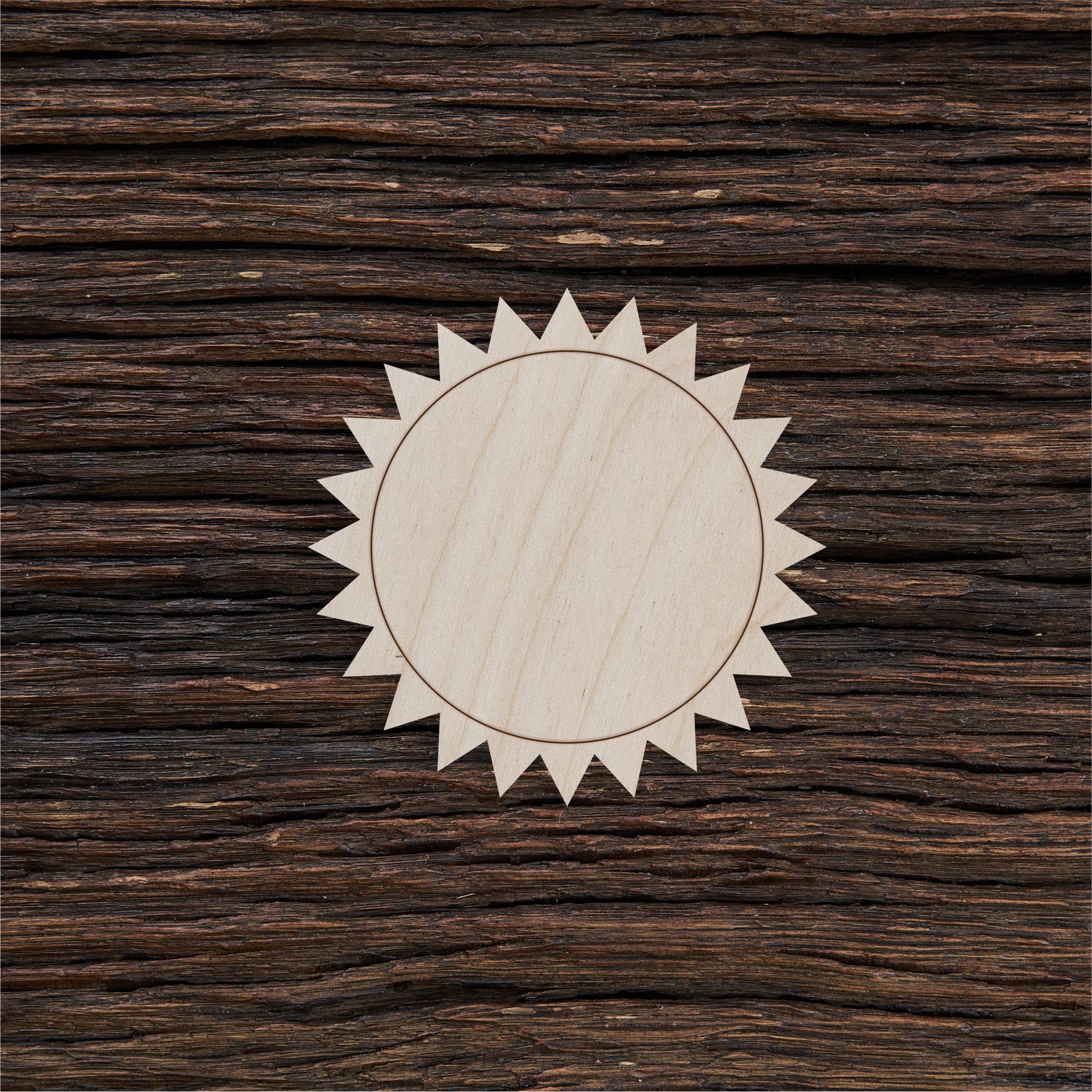 Wooden Sun Ornament Shape for Crafts and Decoration Laser | Etsy