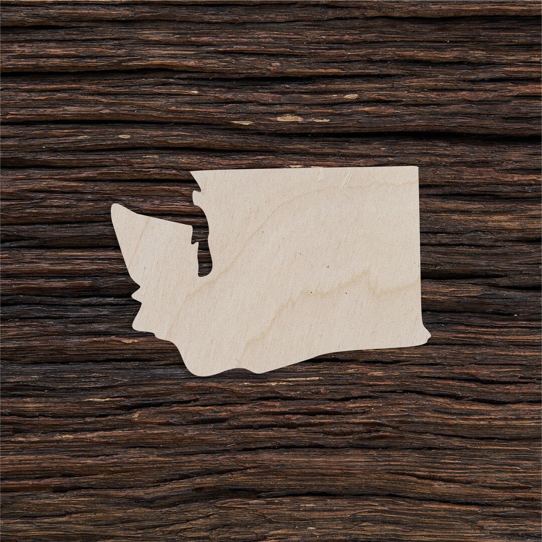 Wooden Washington State Shape for Crafts and Decoration - Laser Cut ...