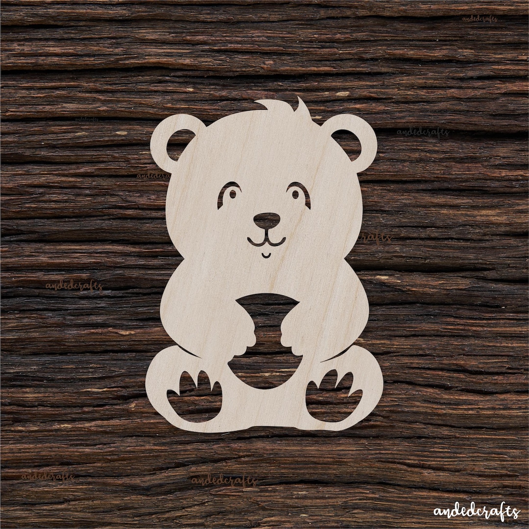 Wooden Teddy Bear for Crafts and Decorations - Wooden Blanks - Craft ...