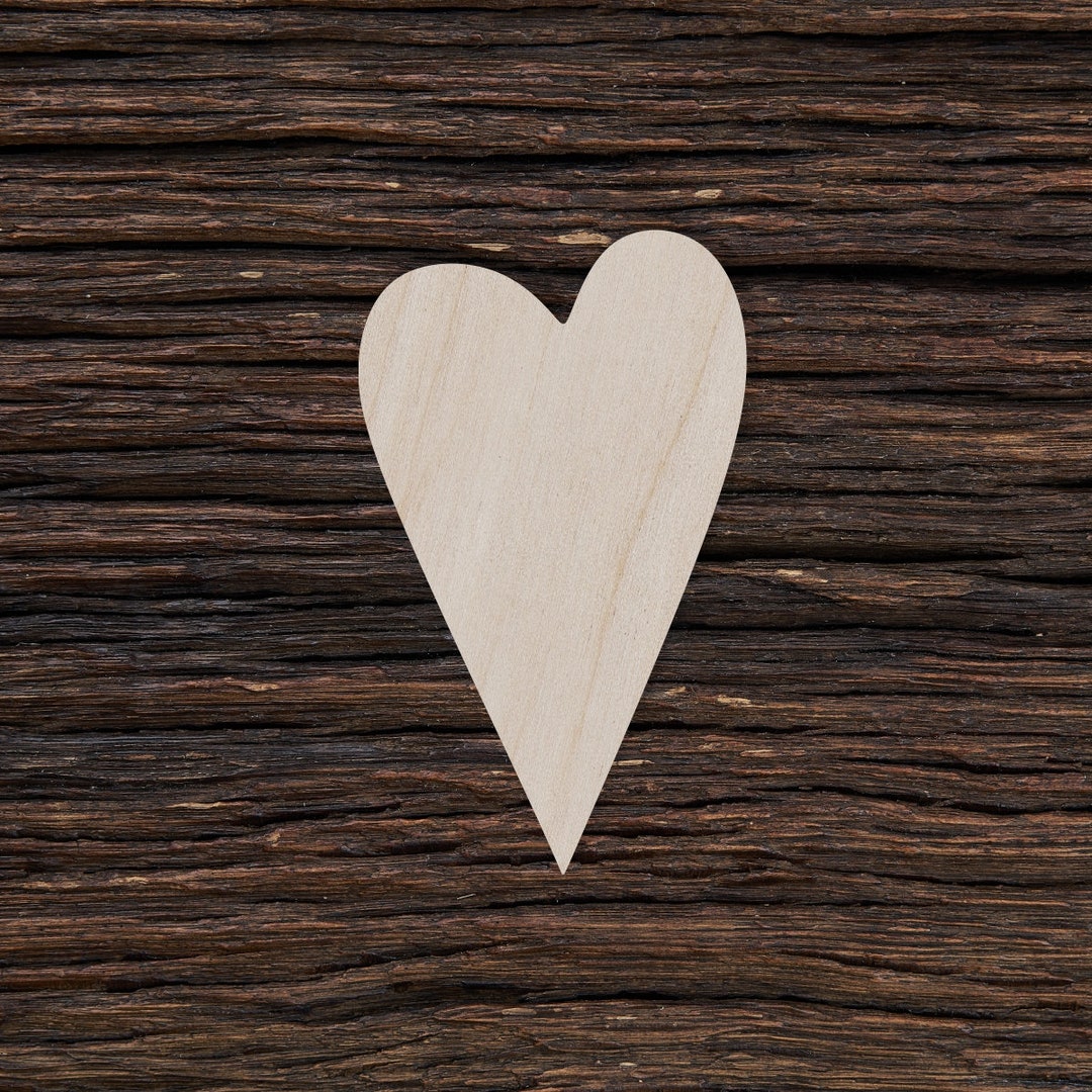 Wooden Primitive Heart for Crafts and Decorations - Primitive Heart ...