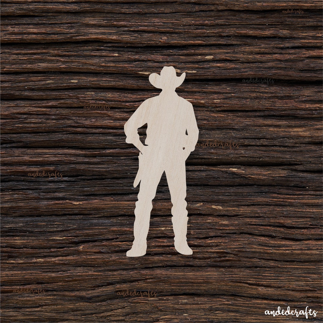 Wooden Cowboy for Crafts and Decorations - Wooden Blanks - Craft Blanks ...