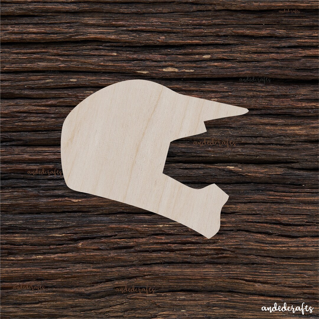Wooden Enduro Motorcycle Helmet Shape for Crafts and Decoration - Laser ...