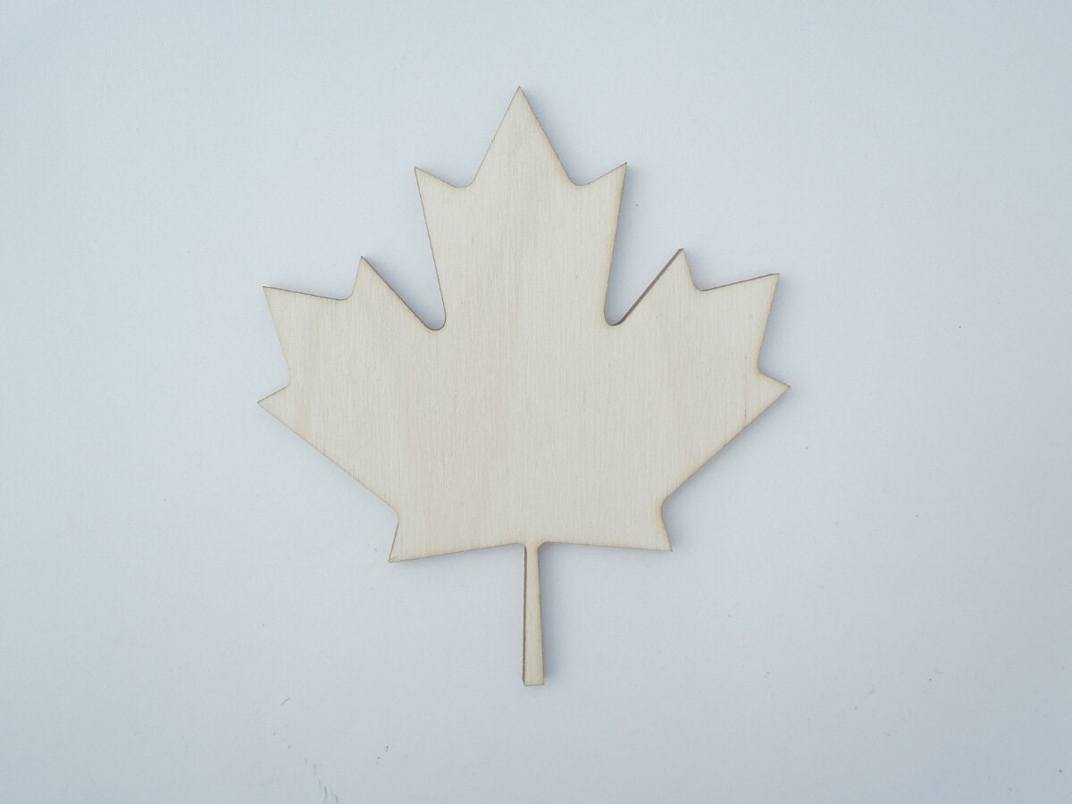 Painting A198 Laser Cut Wood Wooden Canadian Leaf Maple Leaf Wood ...