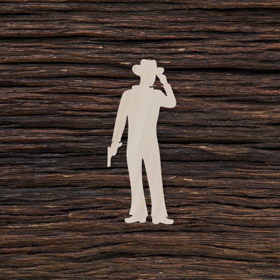 Wooden Cowboy for Crafts and Decorations - Cowboy Cut Out - Cowboy ...