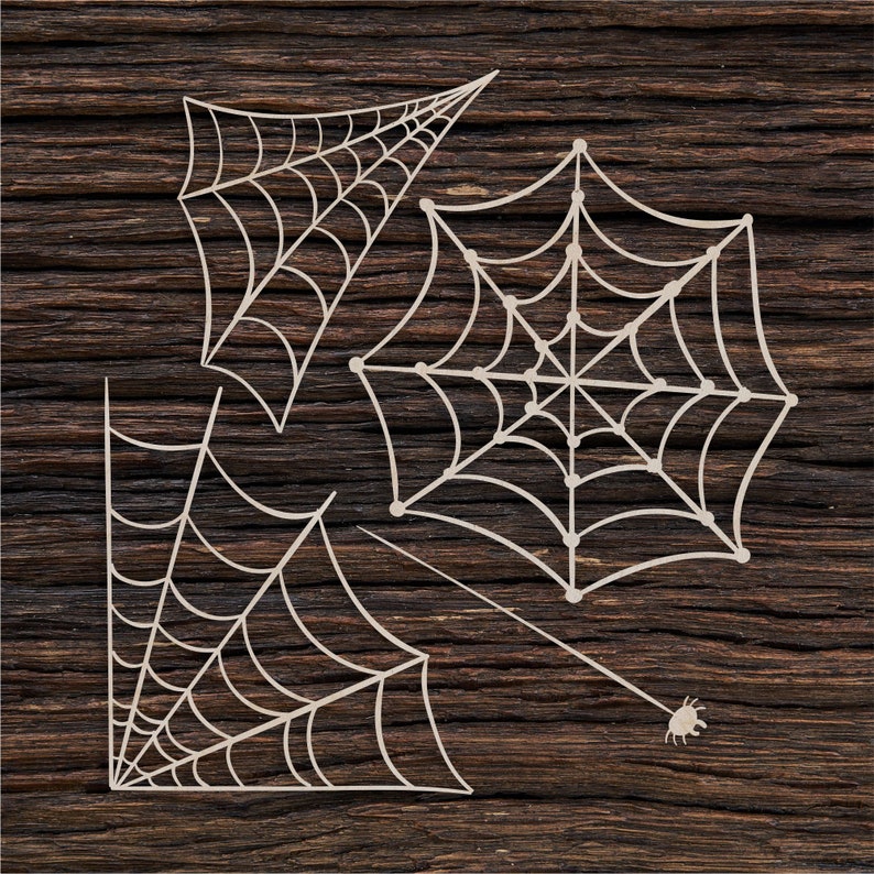 Wooden Spider Web for Crafts and Decoration - Laser Cut - Custom ...