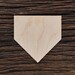 Wooden Home Plate Shape for Crafts and Decoration Laser Cut Home Plate ...