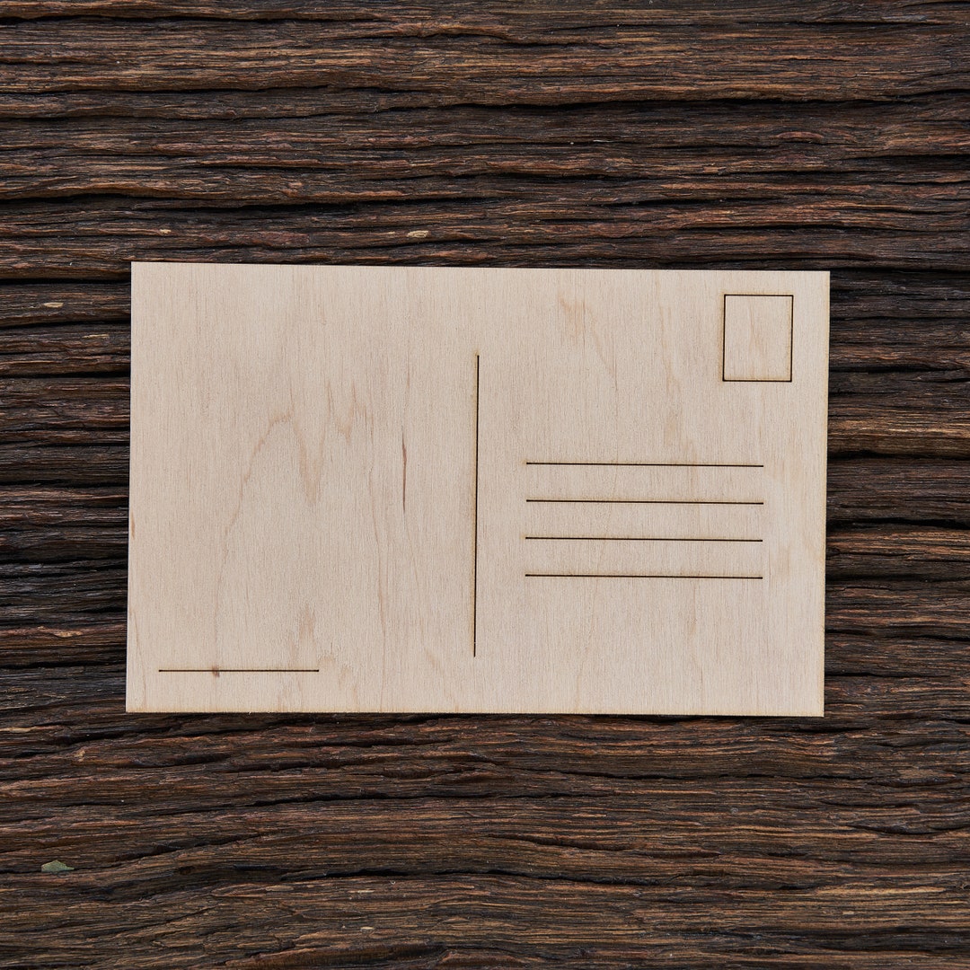 Wooden Postcards for Crafts - Laser Cut - Wooden Postcard - Blank ...