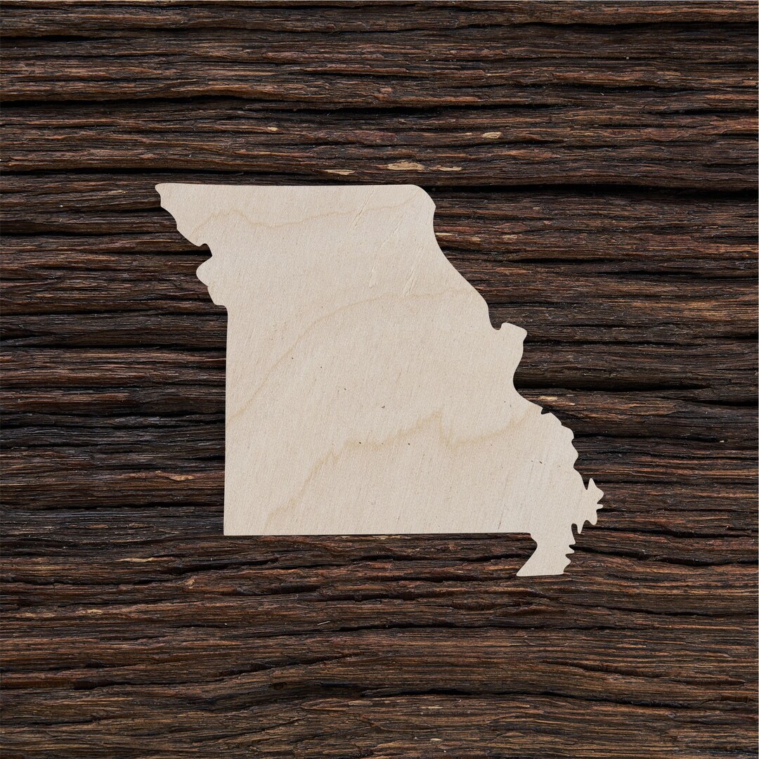 Wooden Missouri State Shape for Crafts and Decoration - Laser Cut ...